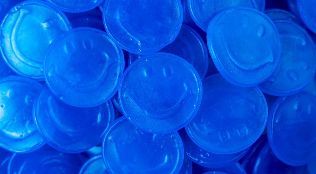 Blue Smileys – Sweetish Candy- A Swedish Candy Store