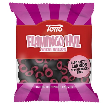 Toms Flamingo Hyl Salta Hallon 80g – Sweetish Candy- A Swedish Candy Store