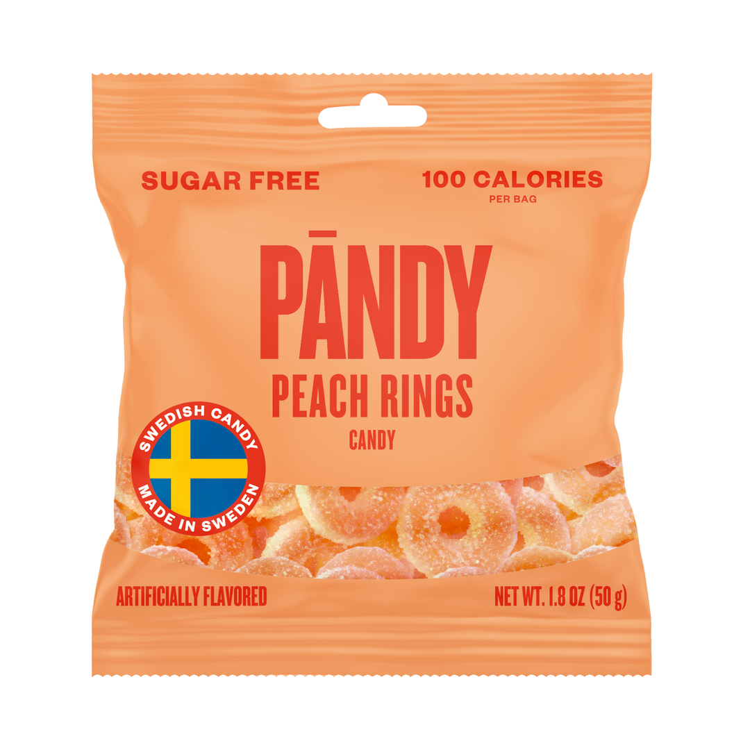 PANDY Sugar-Free Peach Rings 1.8oz Bag – Sweetish Candy- A Swedish ...