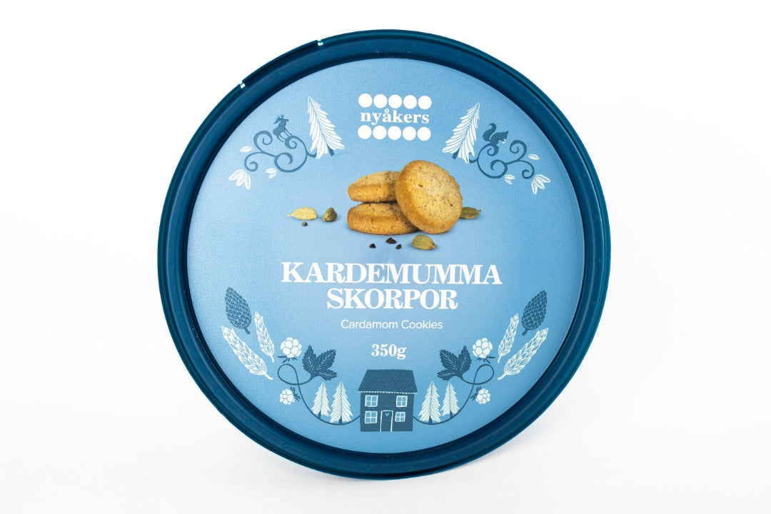 Nyakers Cardamom Cookies Blue Tub 12.34oz – Sweetish Candy- A Swedish ...